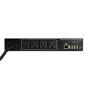 Dataprobe iBoot-PDU4A-N15, 115VAC/15A, 4 Outlets (NEMA 5-15R), 1U Rack Mount Power Strip, 7' Power Cord, Switched & Managed PDU with Cloud, Server Rack PDU, Smart Power Strip