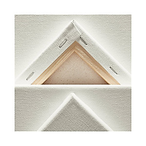 KINGART 800-12 White 8" x 10" STRETCHED ARTIST CANVAS, Pack of 12, Gesso Primed - 100% Cotton Canvases, 5/8" Profile, Art Supplies for Oil and Acrylic Painting