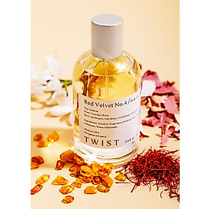 Twist - Red Velvet No. 4 - Eau De Parfum Inspired by MFK Baccarat Rouge 540, Long-Lasting Perfume For Women & Men, Paraben Free, Vegan, Clean Ingredients, Unisex - Spray 100 ml | 3.4 fl. oz.