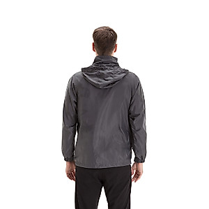 TRAILSIDE SUPPLY CO. Mens Windbreaker Jackets Lightweight Packable Jacket,Windproof and Dustproof Dark grey size 3XL