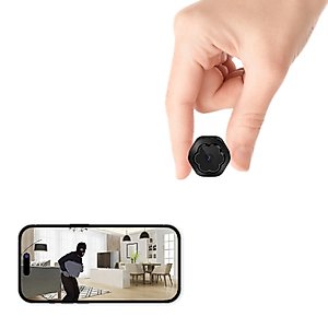 Anlork WiFi Hidden Camera Mini Wireless Portable Nanny Cam,1080P HD Small Indoor Security Cameras with Night Vision Motion Detection Alert for Phone APP, Little Cam for Home