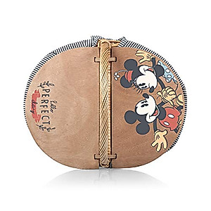PICNIC TIME - Disney Mickey & Minnie Mouse - Country Vintage Picnic Basket with Lid - Wicker Picnic Basket for 2, (Navy Blue & White Stripe)
