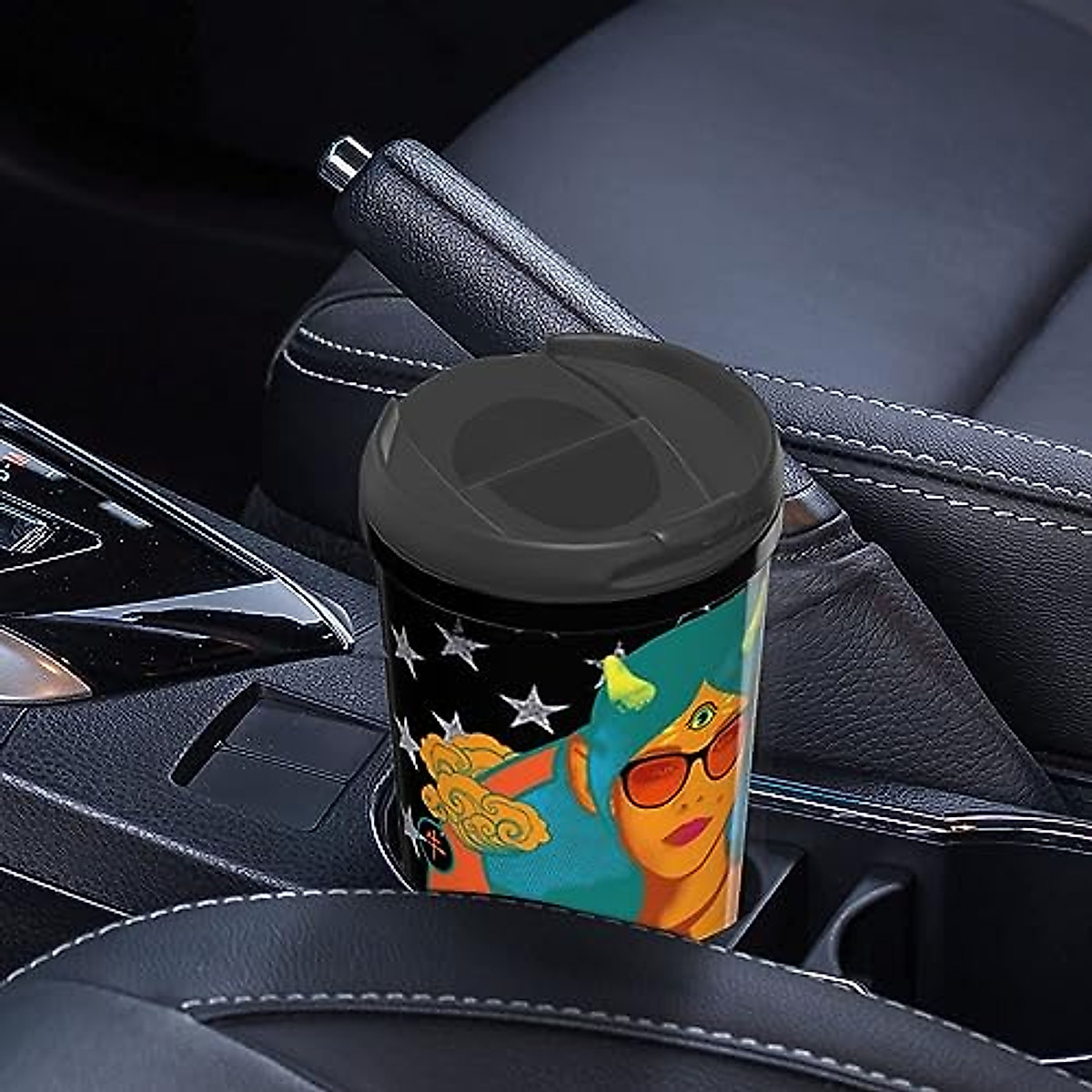 HLQkshWr Third Rock Eye Band Blind Coffee Cups with Lid for Keep Beer Reusable Coffee Mug Travel Cups Tumblers Drinking Cups for Men Women Modern Coffee Accessories Water Bottle for Home 350ml