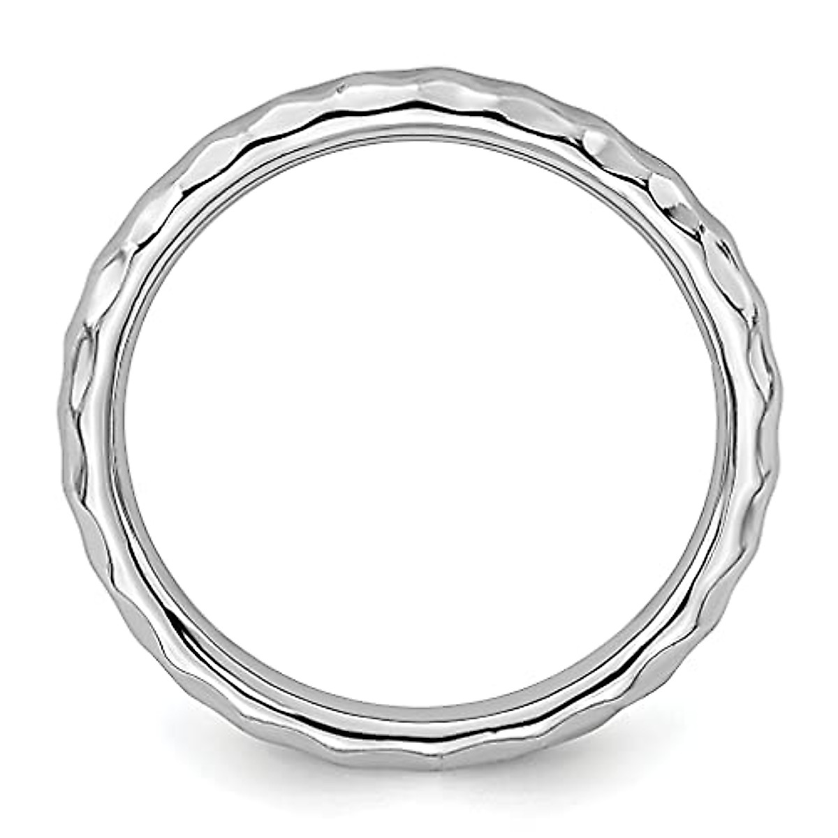 925 Sterling Silver Hammered Stackable Ring Textured Fine Jewelry For Women Gifts For Her