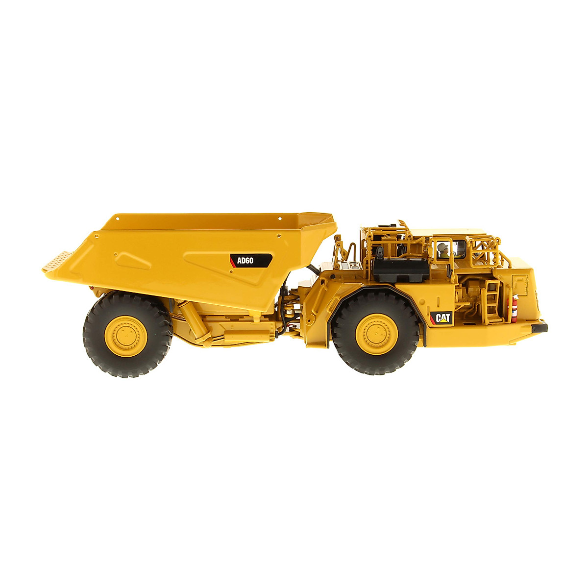 Diecast Masters 1:50 Caterpillar AD60 Articulated Underground Truck, with Working LED Lights and Removable Rock Load Included – High Line Series 85516