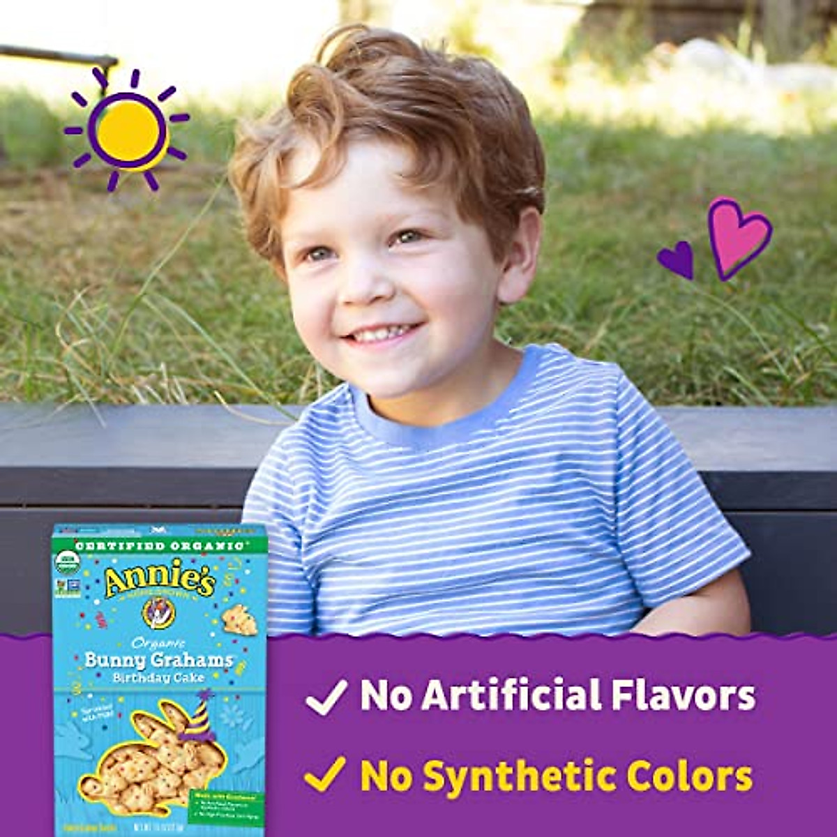 Annie's Organic Birthday Cake Bunny Graham Snacks, 7.5 oz.