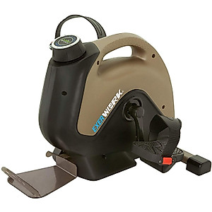 Exerpeutic 900E EXERWORK No Impact Bluetooth Smart Cloud Fitness Under Desk Elliptical with Extendable Chair Hook and Free App