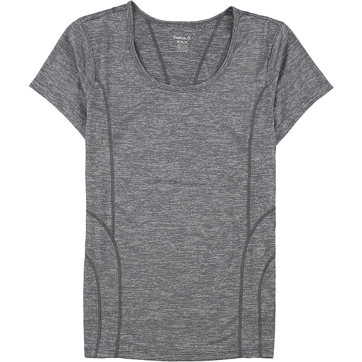 Reebok Womens Two Tone Basic T-Shirt, Black, X-Small