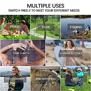 Quick Set Up Outdoor Shower Tent for Camping, Instant Privacy Tent for Beach, Portable Changing Dressing Room Bathroom with Pegs, Poles, Ropes, and Storage Bag - 47.2X47.2X70.8 Inches