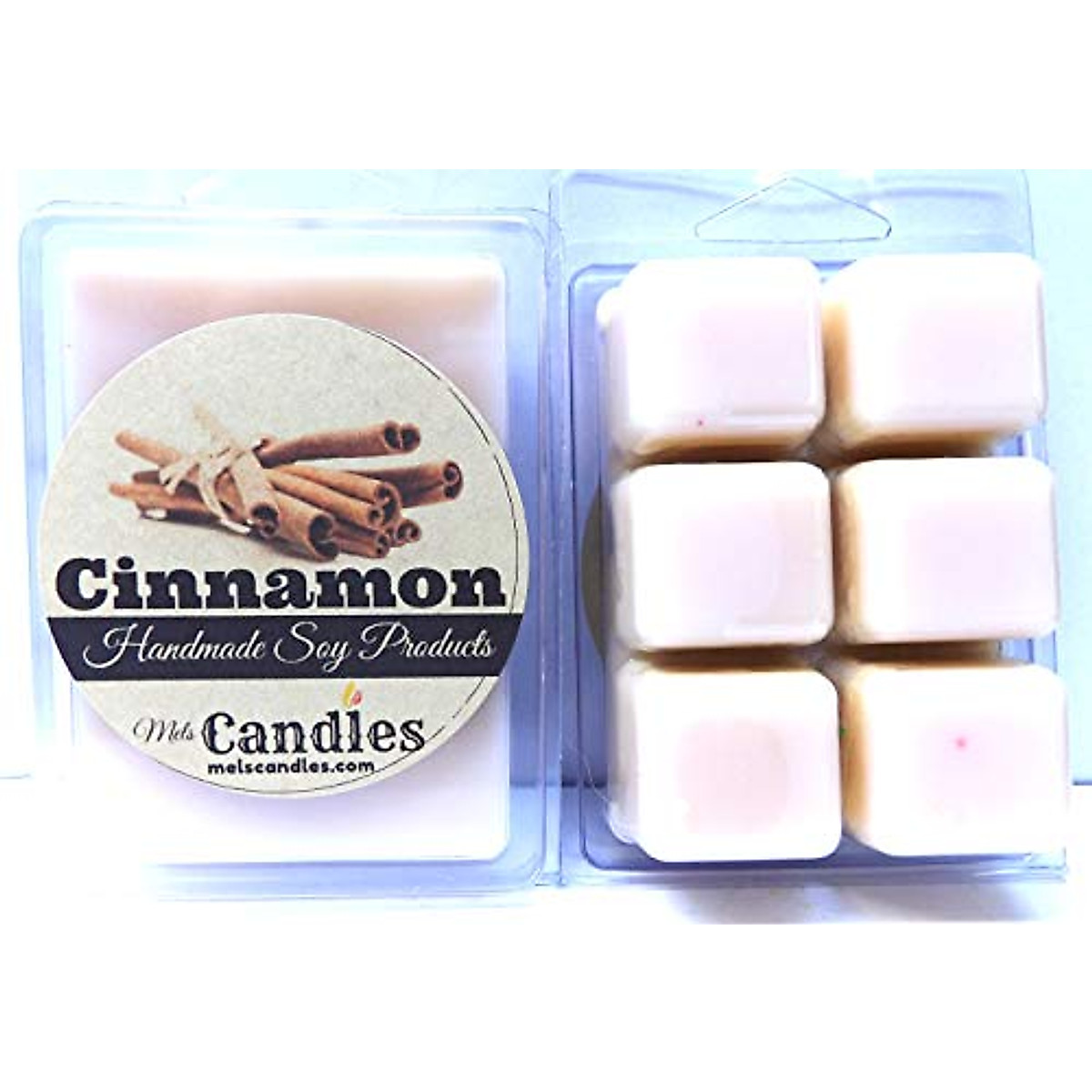 Cinnamon 3.2 Ounce Pack of Soy Wax Tarts - Handmade Scent Brick, Wickless Candle
