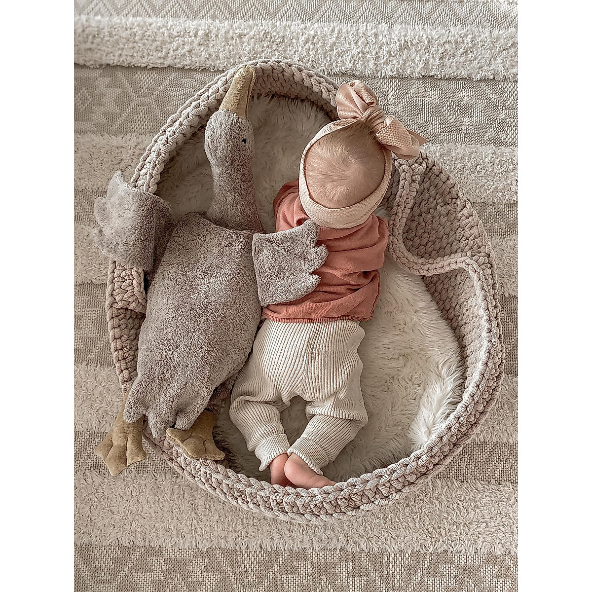 Senger Organic Cotton Goose Warming Pillow - Filled with Spelt - Grey - Large