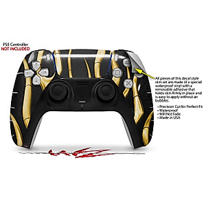 WraptorSkinz Skin Wrap compatible with Sony PS5 DualSense Controller Metal Flames Yellow (CONTROLLER NOT INCLUDED)