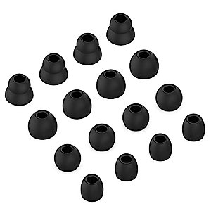ALXCD Eartips Compatible with Beats Flex Earbuds, S/M/L/D 4 Sizes 8 Pairs Soft Silicone Replacement Earbuds Tips Ear Tips, Compatible with Beats Flex, 8 Pairs, Black