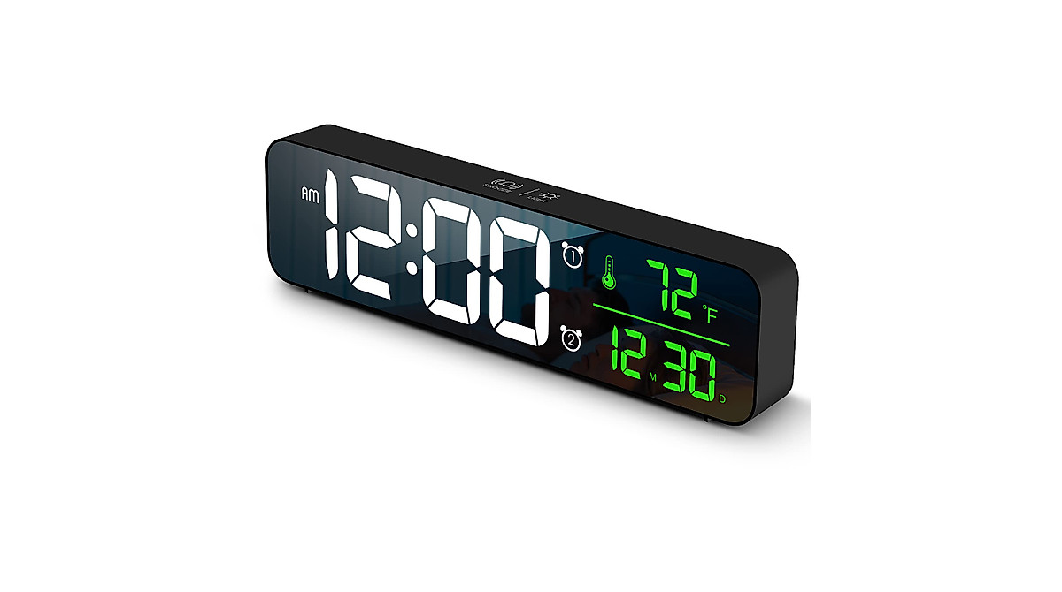 Digital LED Alarm Clock for Living Room & Bedroom - Modern Design