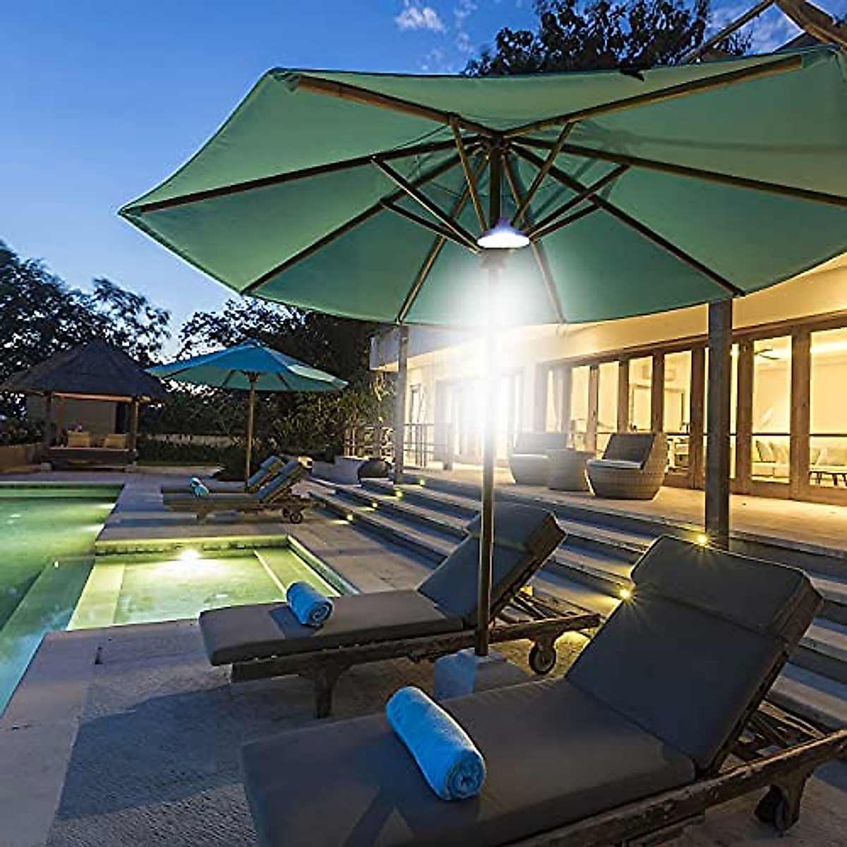 Morestar Solar Clip Lights Solar Pendant Led Security Light Outdoor,Waterproof Wireless for Chicken Coop Light Shed Umbrella Wall Fence Patio Garden Garage Party Camp Tent Portable Emergency Lighting