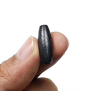 RUITAIQIN BBZH 20/50pcs Natural Olive Shape Loose Wood Beads Coffee/Black Handmade Wooden Puzzle Prayer Long Spacer Beads DIY Jewelry Making 0406 (Color : Black, Item Diameter : As Photo 50ps)