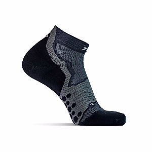 Thirty48 Performance Compression Low Cut Running Socks for Men and Women | More Compression Where Needed ([3 Pair] Black/Gray, XLarge - Women 11-13 // Men 12-14)
