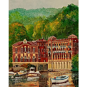 Villa D'Este, Lake Como, Lombardy Italy by Internationally Renowned Painter Yary Dluhos