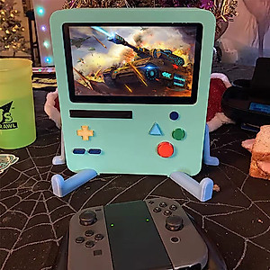 IRISFLY Stand for Nintendo Switch Accessories, USB Portable Dock Playstand for Nintendo Switch OLED Cute Case Decor (Blue)