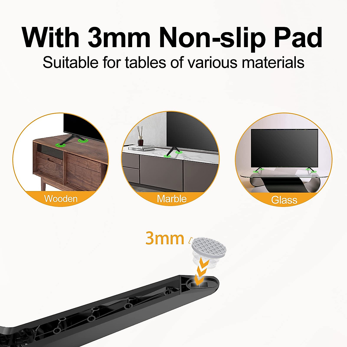 Base TV Stand for TCL Roku TV Legs, for TCL 40inch 43inch 49inch 50inch 55inch 65inch TV Stand 40S325 40S303 43S425 49S517 50S435 50S433 55S431 65S435 with Screws & Instructions