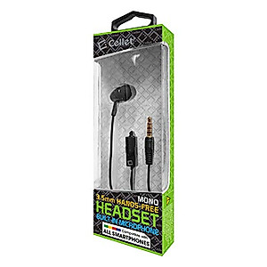 Work Pro Mono Earbud Hands-Free for Microsoft Surface Book 2/Book 3/Pro X/Go 2/Pro 7 with Built-in Microphone and Crisp Clear Safe Audio! (3.5mm / 3.5ft Length Cable)