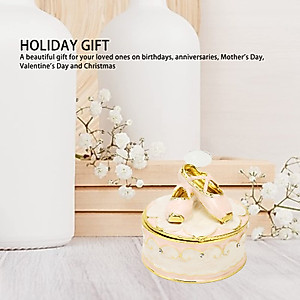 MSUIINT Jeweled Ballet Shoes Trinket Boxes Exquisite Compact Decorative Trinkets Jewelry Box Small Box Ring Case Necklace Organizer Storage Box Wedding Birthday Gift