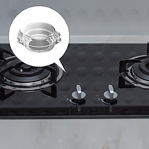 DOITOOL Kitchen Stove Knob Covers 4 Pcs Stove Knob Covers Baby Safety Gas Stove Knob Cover Protection Locks Oven Gas Safety Guards Switch Cap for Child Proofing Kitchen Transparent
