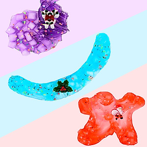 3 Pack Clear Slime Kit Crystal Slime Set for Kids Soft Jelly Cube Clear Slime Pack Easter Christmas for Girls Boys