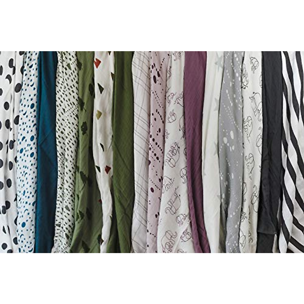 Oliver & Rain Organic Muslin Baby Boy Girl Unisex Swaddle Blankets 2 Pack Receiving Blankets Gray Arrow & Sky Blue