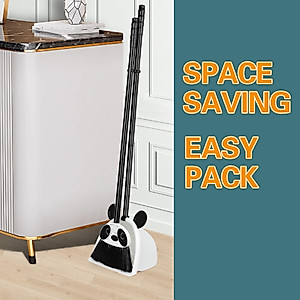 SB Broom with Dustpan Combo Set for Office, Indoor&Outdoor Sweeping,Broom and Dustpan Set,Broom Set for Household Cleaning,Cute Panda