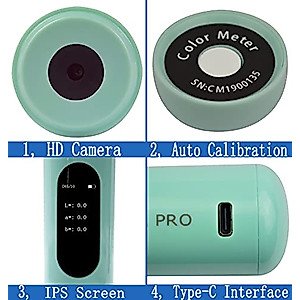 VINCKOLOR Pro Digital Pocket Colorimeter, Magnetic Design of Calibration Cover, Easy to Use Paint Plastic Color Difference Detection Tool