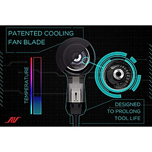 AirVANTAGE 6" Palm-Style, 2nd Generation Industrial Advanced Electric Sander Central-Vacuum with Low-Profile Pad (3/16- Hook & Loop)