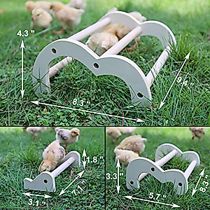 Chick Perch Roost 4 Pack , Natural Wood Chicken Roosting Bar for Coop Chick and Baby Birds , Chicken Wood Stand Training Perch Chick Toys for Brooder