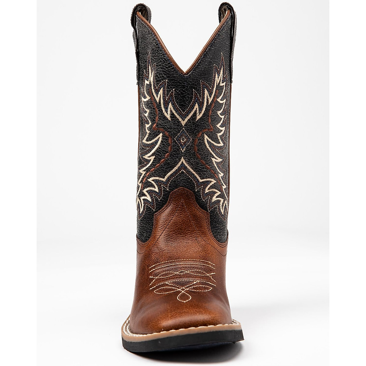 Cody James Boys' Ryder Western Boot Square Toe Brown/Blue 12 D