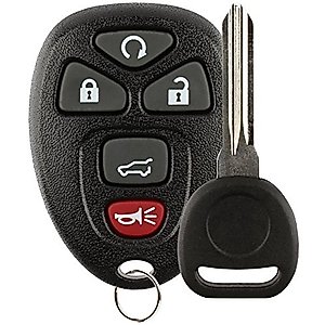 Discount Keyless Replacement Key Fob Car Remote and Uncut Transponder Key Compatible with 15913415, 25839476, ID 46