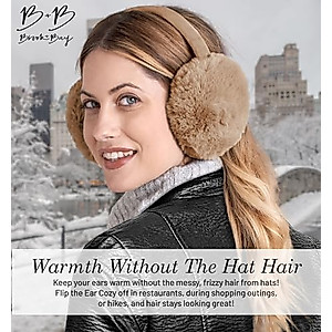 Brook + Bay Fleece Ear Muffs - Cozy & Foldable Earmuffs - Winter Ear Warmers for Women - Soft & Warm Ear Muffs for Women