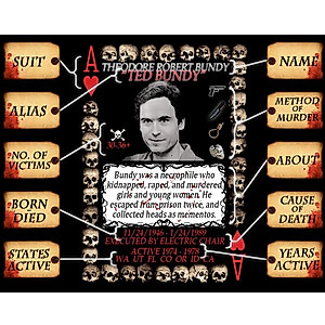 Serial Killer Cards 54 Unique American Serial Killer Playing Cards