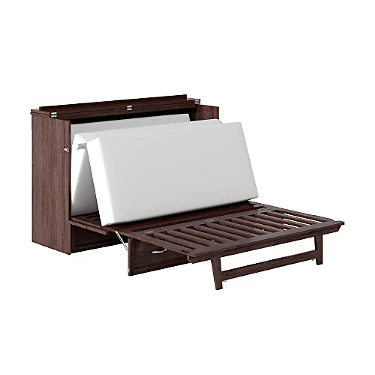 AFI Deerfield Murphy Bed Chest with Charging Station, Queen, Burnt Amber