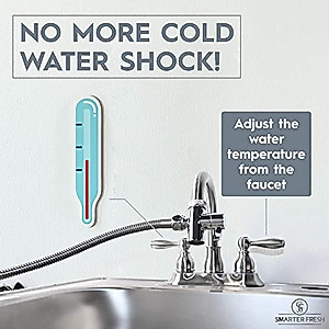 SmarterFresh Faucet Bidet Sprayer for Toilet - Warm Water Handheld Sprayer with Sink Hose Attachment for Bathroom… (Stainless Steel)