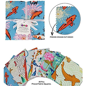 Soimoi Japanese Print Precut 10-inch Cotton Fabric Quilting Squares Charm Pack DIY Patchwork Sewing Craft-Multicolor2