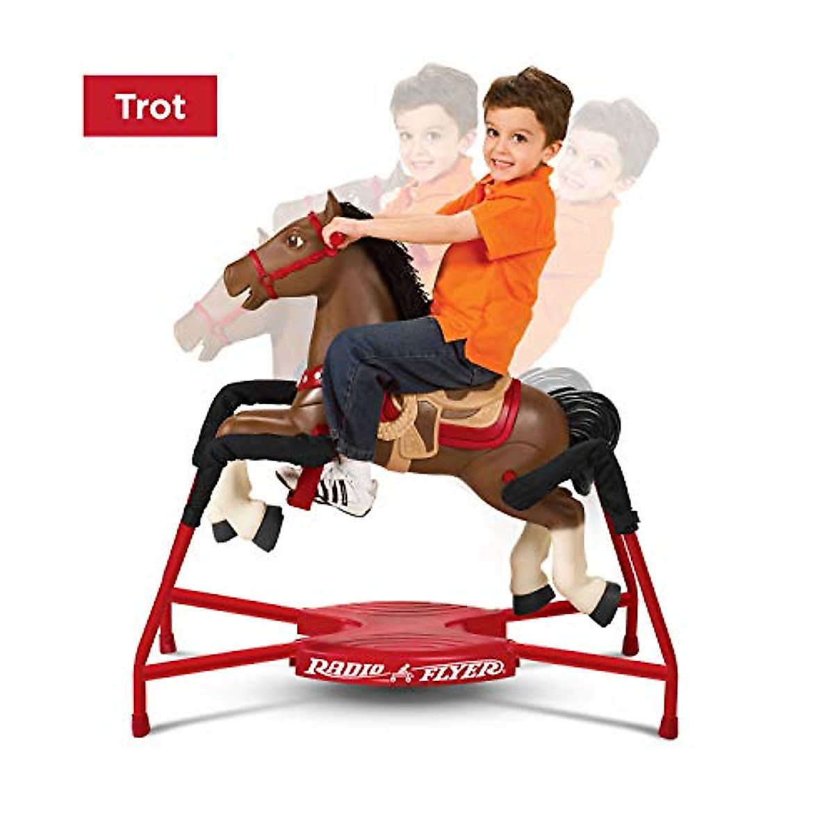 Radio Flyer Blaze Interactive Riding Horse, Brown Ride On Toy