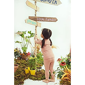 moimoln Girls Boys Unisex Cotton Modal Solid Long-Sleeve Snug fit Pjs Pajama Sleepwear Pink 3T