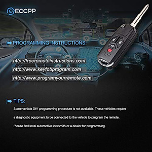 ECCPP OUCG8D-620M-AUncut Keyless Entry Remote Control Car Key Fob Shell Case Replacement for 07-12 for Mitsubishi Eclipse Endeavor Endeavor Lancer Outlander OUCG8D-620M-A (Pack of 2)