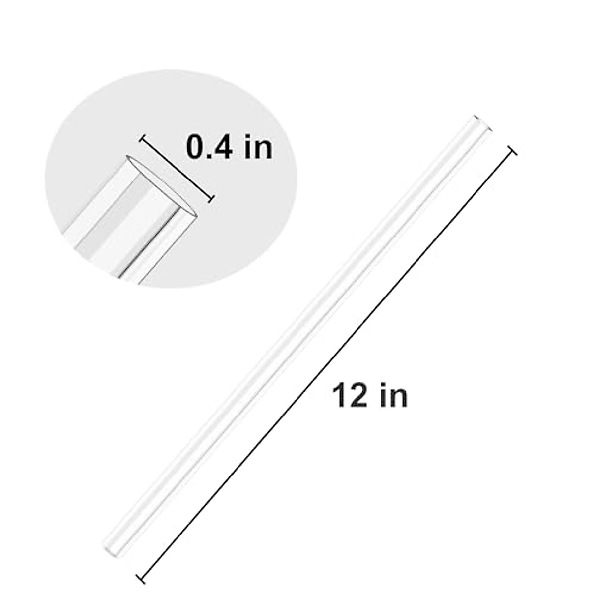 CXLL 6 Pcs Replacement Straw for Stanley Adventure Quencher 40 oz 30 oz Cup Tumbler,Straws with Cleaning Brush for Stanley Accessories