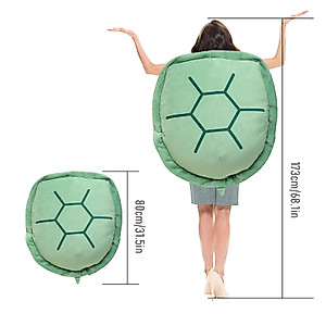LLXLY Cozy Wearable Turtle Shell Pillow Adult, Turtle Wearable Blanket Pillow,Turtle Shell Throw Pillow, Comfort Companion Pillow for Home and Relaxing (31.5" Green)