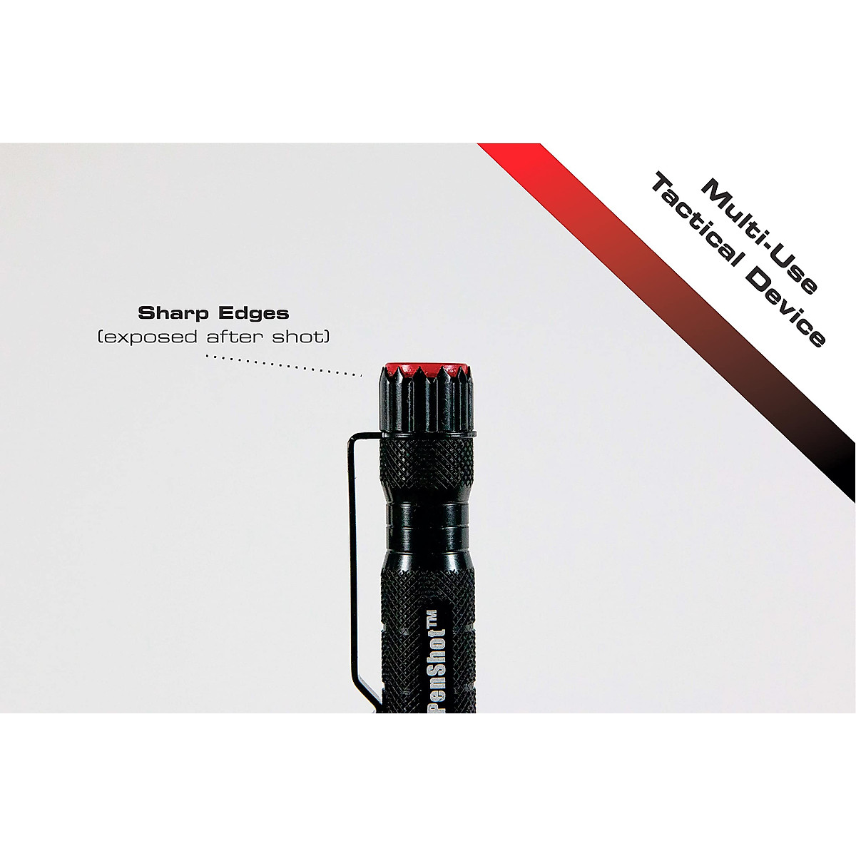 Pavashot-Penshot | Self Defense Device Reloadable Non-Lethal Launcher Fisher Space Pen 30-Foot Range Multi-Safety All-Weather 6-feet Diameter Plume Designed & Assembled in The USA, Black