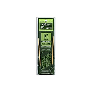 Clover 3016/16-03 Takumi Bamboo Circular 16-Inch Knitting Needles, Size 3