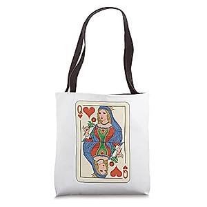 Queen of Hearts, Playing Card Tote Bag
