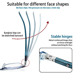 BONCAMOR 2 Pack Progressive Multifocus Reading Glasses Men and Women Computer Blue Light Blocking Anti Eyestrain Readers (Blue Brown, 2.5)