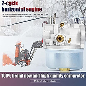 QAZAKY Carburetor Compatible with Toro CCR Powerlite CCR1000 38170 38171 38172 38173 38175 38176 38177 38178 38182 38183 38190 38191 38195 38196 38400 38405 Craftsman Tecumseh Yardmachine Snowblower
